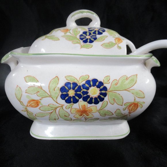 Nasco | Dining | Vintage Japanese Nasco Tureen With Blue And Yellow ...
